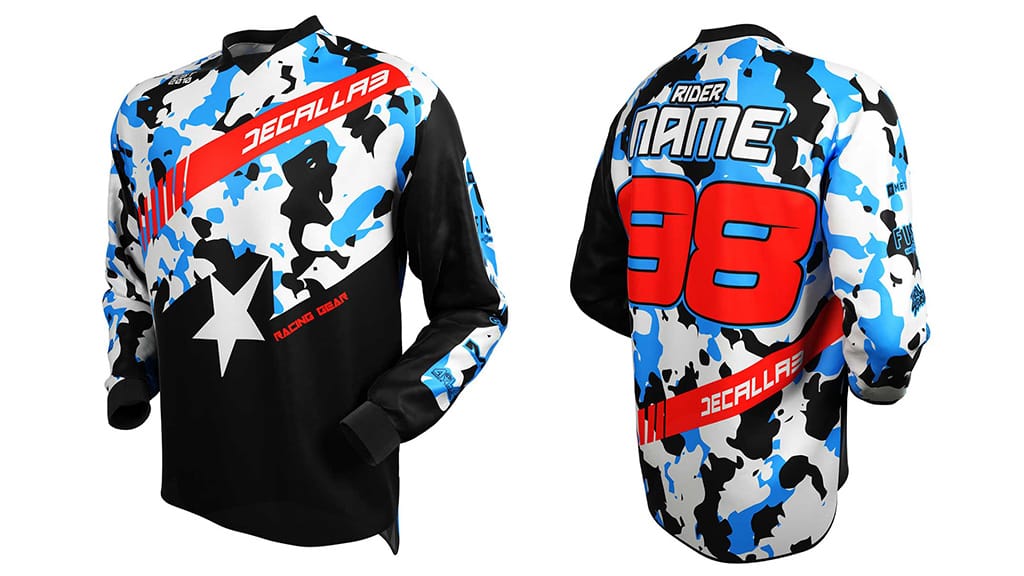 CAMO STRIKE BLACK Clothing, MX Jerseys - Decallab