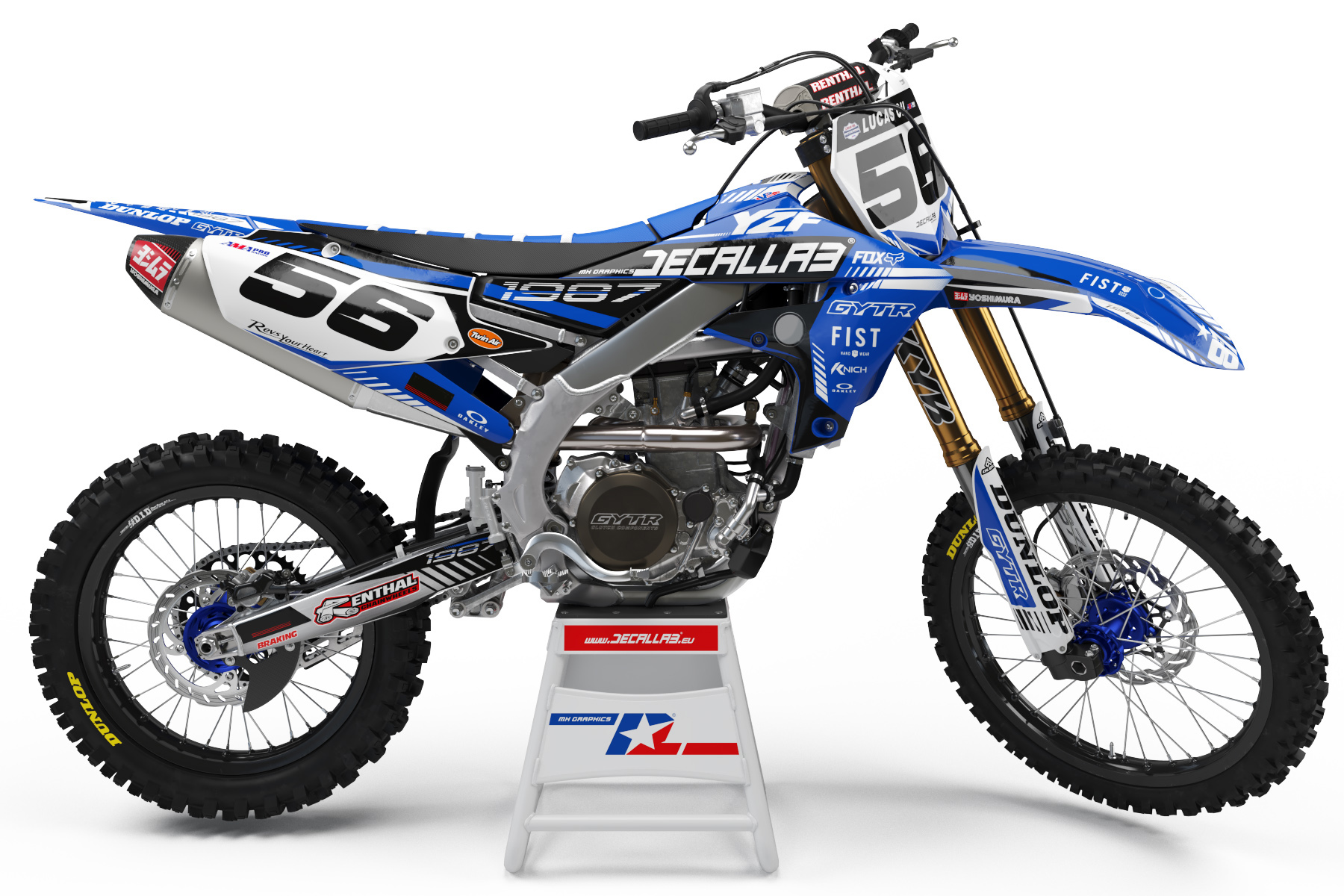 1987 BLUE Graphics, YAMAHA - Decallab