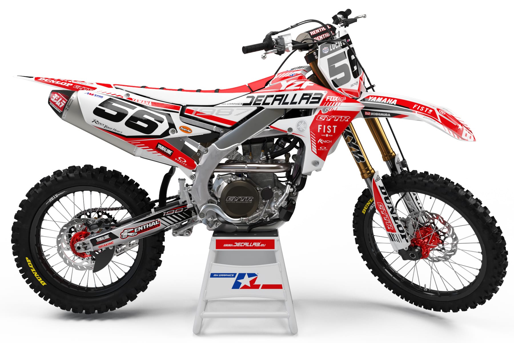 1987 RED Graphics, YAMAHA - Decallab