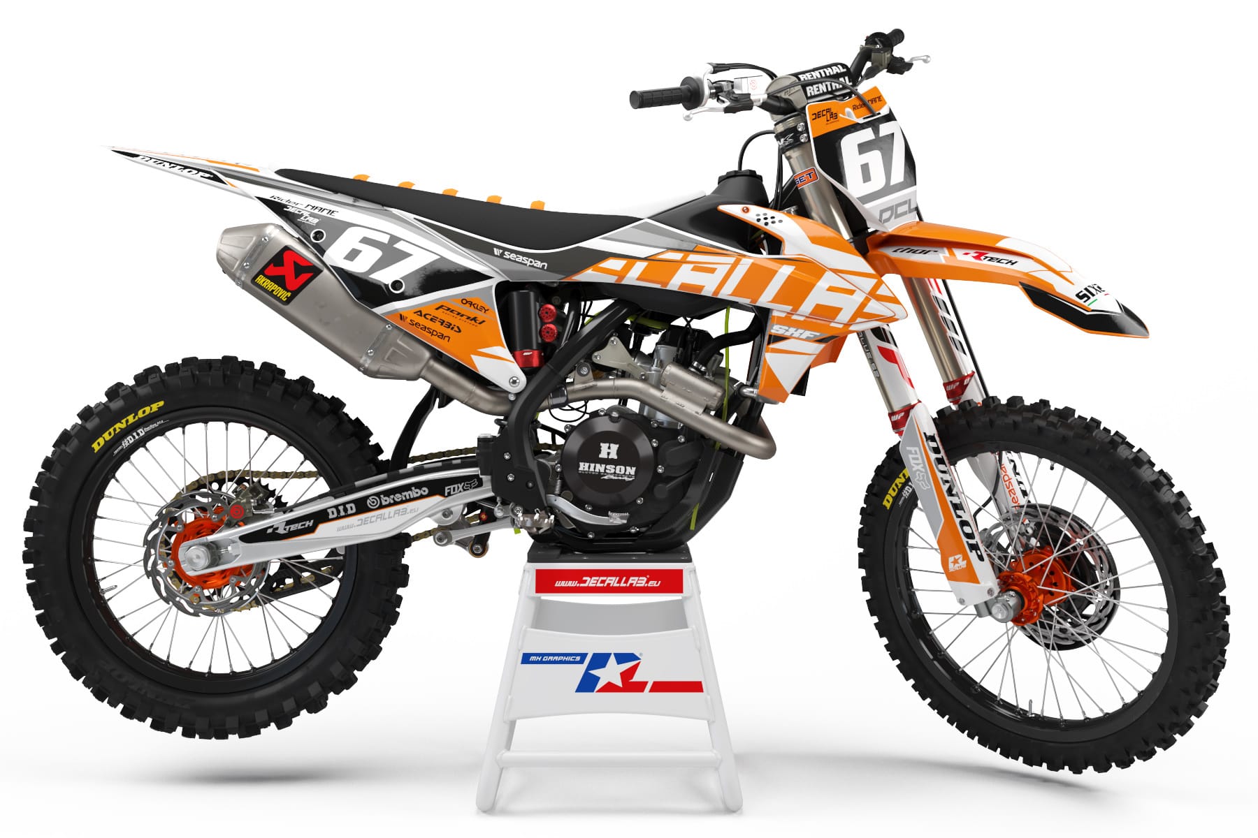 DCL FACTORY WHITE Graphics, KTM - Decallab