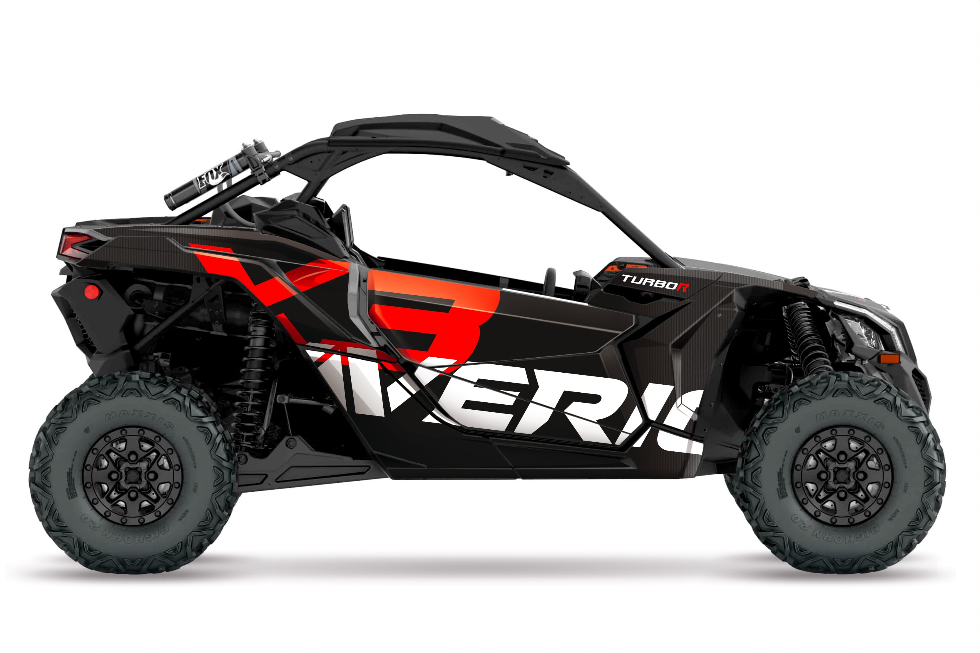BASIC RED CAN AM, Graphics, UTV - Decallab