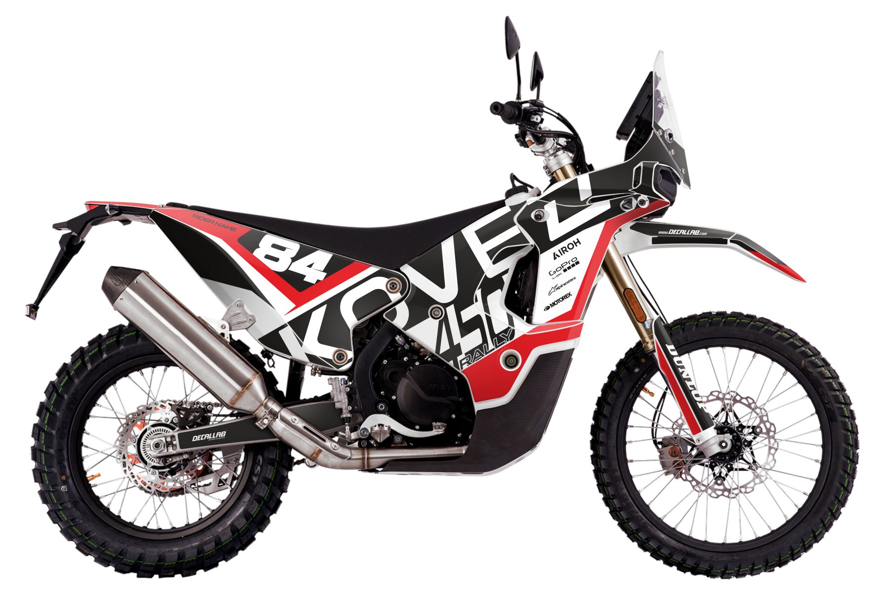 Adventure Bike Graphics for KOVE 450 Rally - Decallab