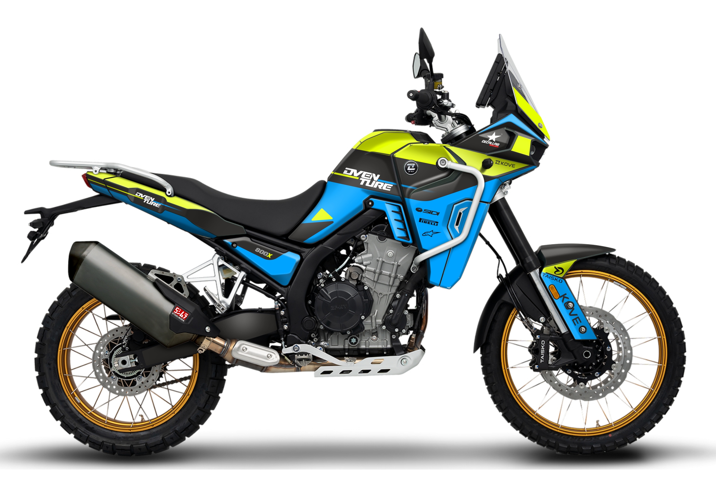 Original Adventure Bike Graphics for KOVE 800X - Decallab